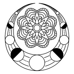 Moon ray sun crescent stroke celestial body Vector Image