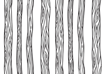 Seamless texture with doodle tree trunks element Vector Image