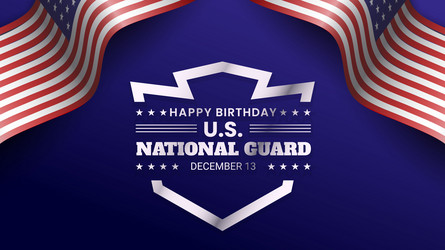 United states national guard birthday Royalty Free Vector