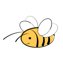Cartoon yellow bee Royalty Free Vector Image - VectorStock