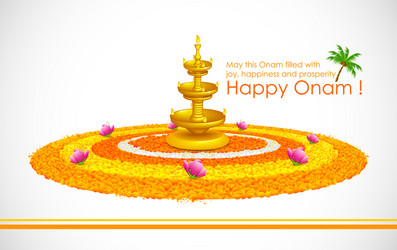 Happy Onam Rangoli Festival Royalty Free Vector Image