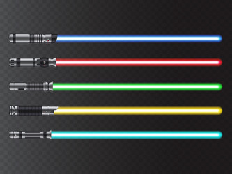 Light sword motion effect glow saber laser beam Vector Image