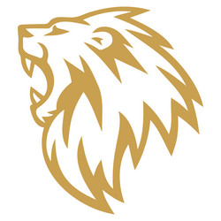 Gold lion logo Royalty Free Vector Image - VectorStock