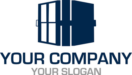 Window and door logo design Royalty Free Vector Image