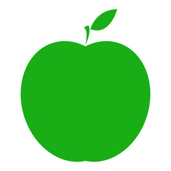 A sliced green apple icon fresh apple logo Vector Image