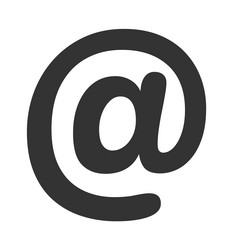 Cartoon at sign Royalty Free Vector Image - VectorStock