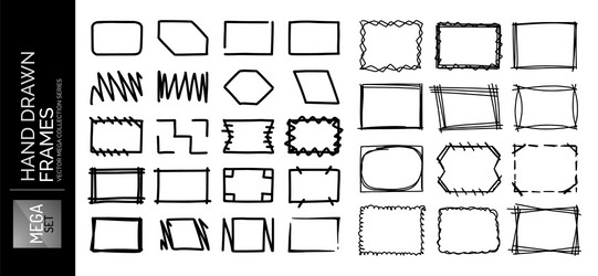 Frame doodle hand drawn Royalty Free Vector Image