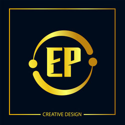 Initial letter ep logo template design Royalty Free Vector