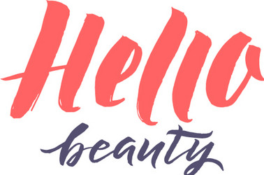 Logo beauty lettering custom handmade calligraphy Vector Image