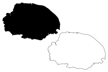 Norfolk map Royalty Free Vector Image - VectorStock