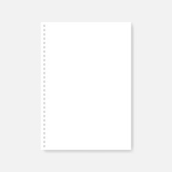 Blank lined hole punched paper sheets for ring Vector Image