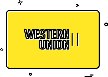 Western union credit card design Royalty Free Vector Image