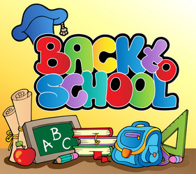 Back to school theme 1 Royalty Free Vector Image