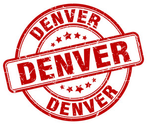 Denver red round grunge stamp Royalty Free Vector Image