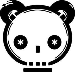 Panda tech template for logo or print cyber Vector Image
