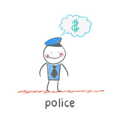 Police taking money from businessman Royalty Free Vector