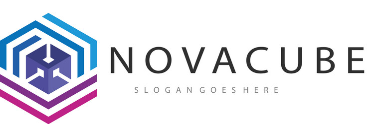 Bee cube logo Royalty Free Vector Image - VectorStock