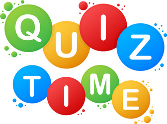 Quiz time logo with clock concept Royalty Free Vector Image
