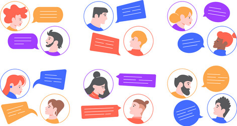 Men in landscape with speech bubble avatar Vector Image