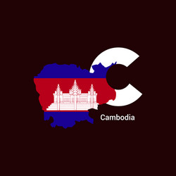 Logo for kingdom of cambodia Royalty Free Vector Image