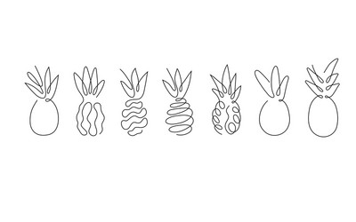 Pineapple Line Art Vector Images (over 2,300)