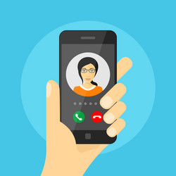 Cell phone 3d ringing call incoming icon Vector Image