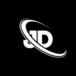 Jd logo j d design white letter jdj Royalty Free Vector