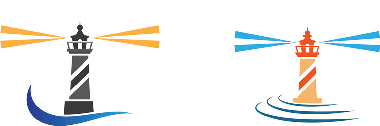 Lighthouse symbol icon Royalty Free Vector Image