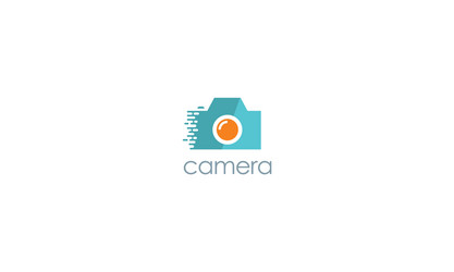 Creative colorful camera logo design symbol Vector Image