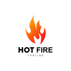 Hot flame logo fire abstract fire icon design Vector Image
