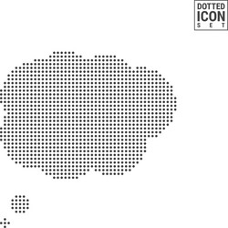 Chat dot pattern icon dotted isolated Royalty Free Vector