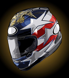 Cool helmet star pattern template Royalty Free Vector Image