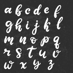 Hand drawn lettering font alphabet Royalty Free Vector Image