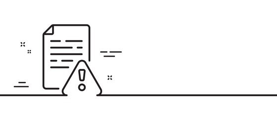 Instruction manual line icon warning book sign Vector Image