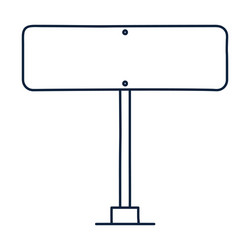Three rectangle road traffic sign icon in outline Vector Image