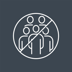 Avoid crowded places related icon Royalty Free Vector Image