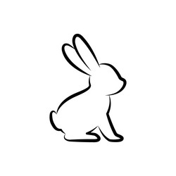 Rabbit sign hare rabbit icon hare symbol Vector Image