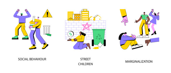 Social problems abstract concept Royalty Free Vector Image