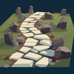 Path with stone tiles Royalty Free Vector Image