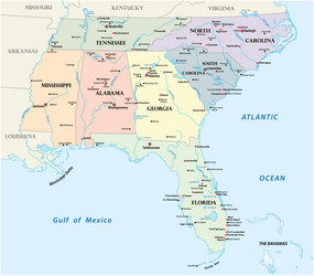 Southeastern United States Vector Images (over 170)