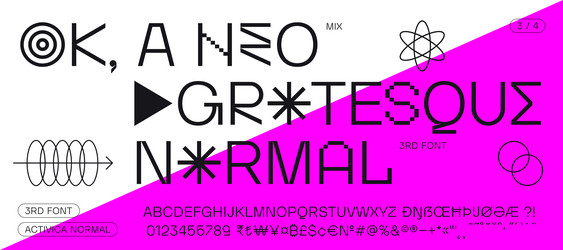 Headline alphabet neo grotesque sans serif Vector Image