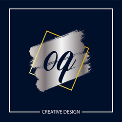 Initial letter oq logo template design Royalty Free Vector