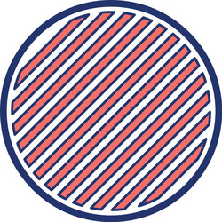 Square emblem in color sections silhouette Vector Image