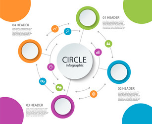 Abstract round infographics color circle diagram Vector Image