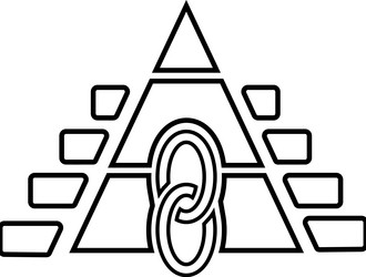 Link-pyramid icon simple editable graphics Vector Image