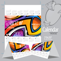 Calendar design europe house 2015 Royalty Free Vector Image