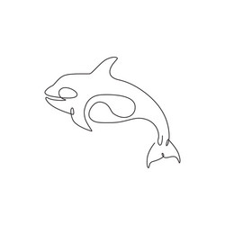 Orca line art Royalty Free Vector Image - VectorStock