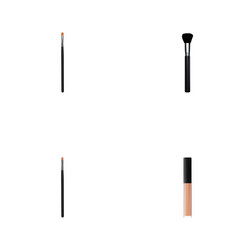 Set of greasepaint realistic symbols with face Vector Image