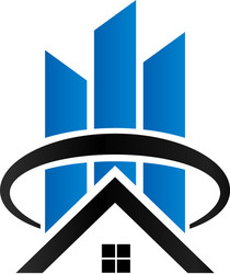 Real estate logo concept of eye and house Vector Image