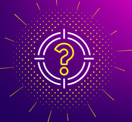 Target with question mark icon Royalty Free Vector Image